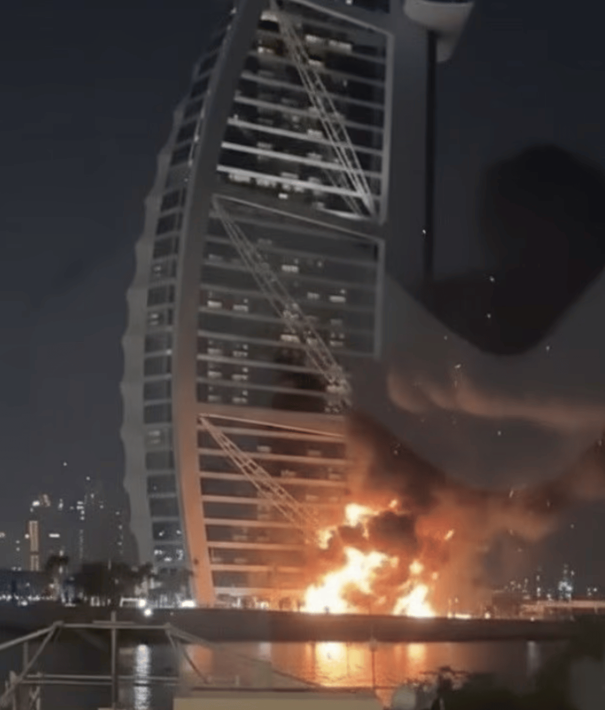 Dubai’s famous Burj Al-Arab hit as Iranian drones rain…