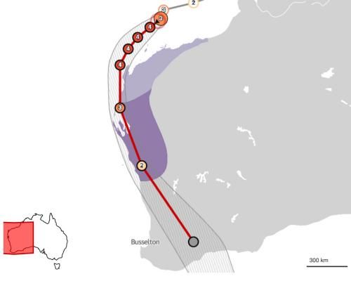 Tropical Cyclone Narelle tracking map: where and when…