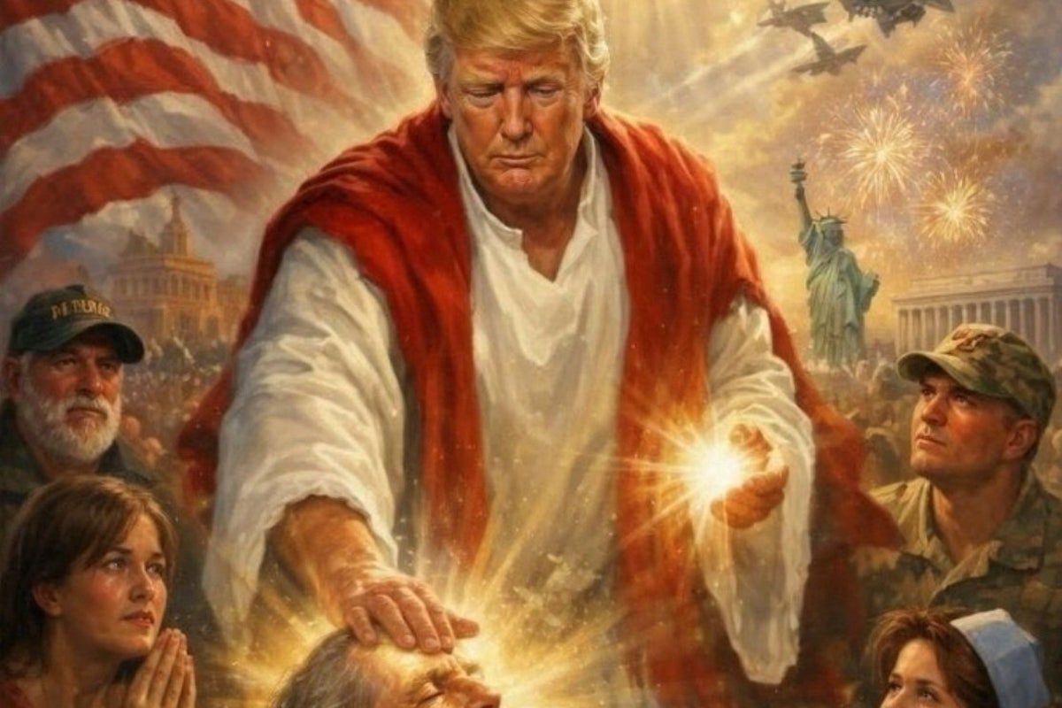 Jon Stewart spots resemblance in Trump’s Jesus AI image