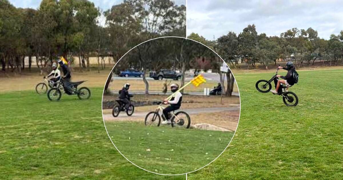 Watch: Scooter gang of 20 steal flags, ride through…