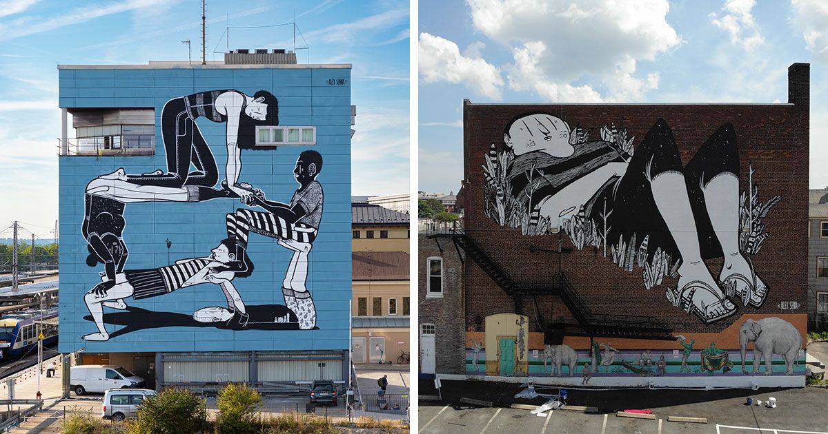 Brazilian Artist Creates Large-Scale Murals That…