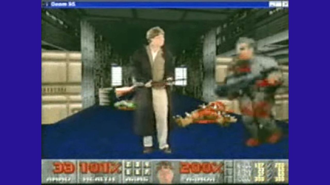 Bill Gates once starred in a bizarre Doom promo to…