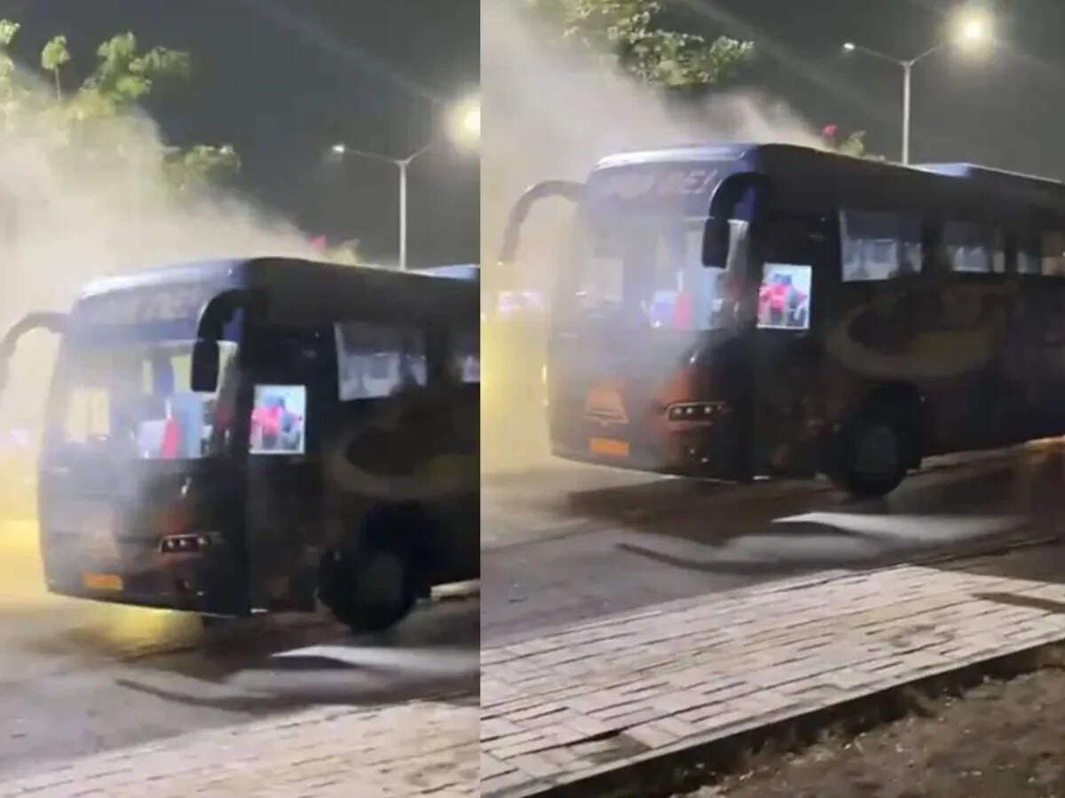 Gujarat Titans bus suffers short circuit after IPL…
