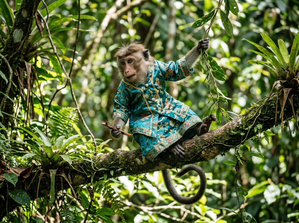 Spanish proverb of the day: 'Even if a monkey dresses…