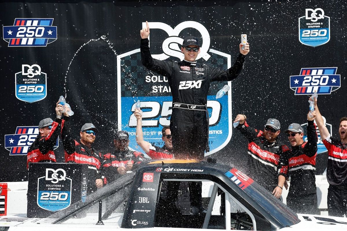 Corey Heim wins Michigan NASCAR Truck race in…