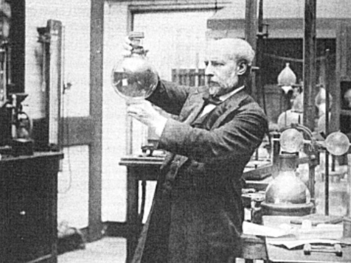 In 1893, a chemist was silvering double-walled glass…