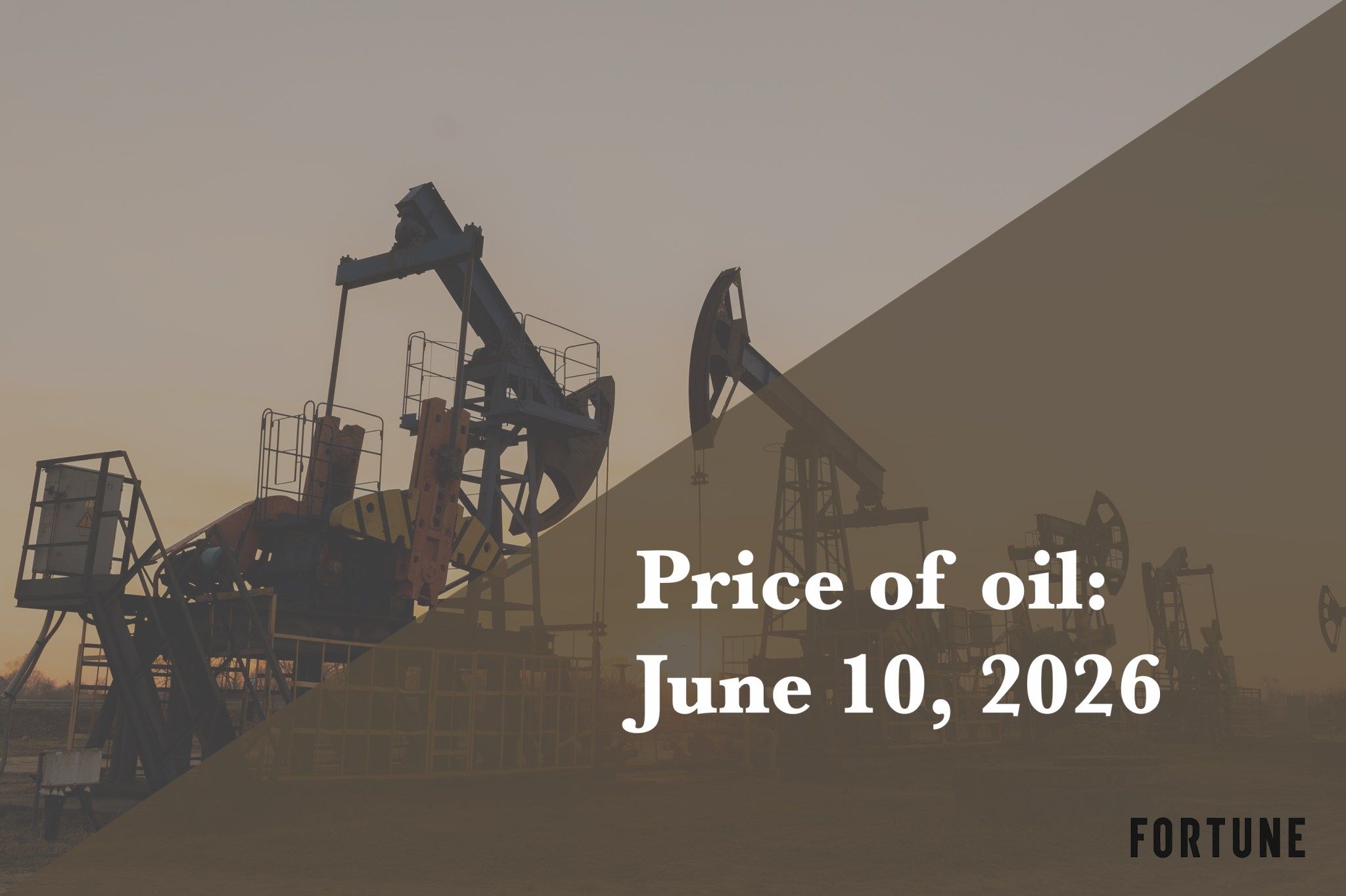 Current price of oil as of June 10, 2026