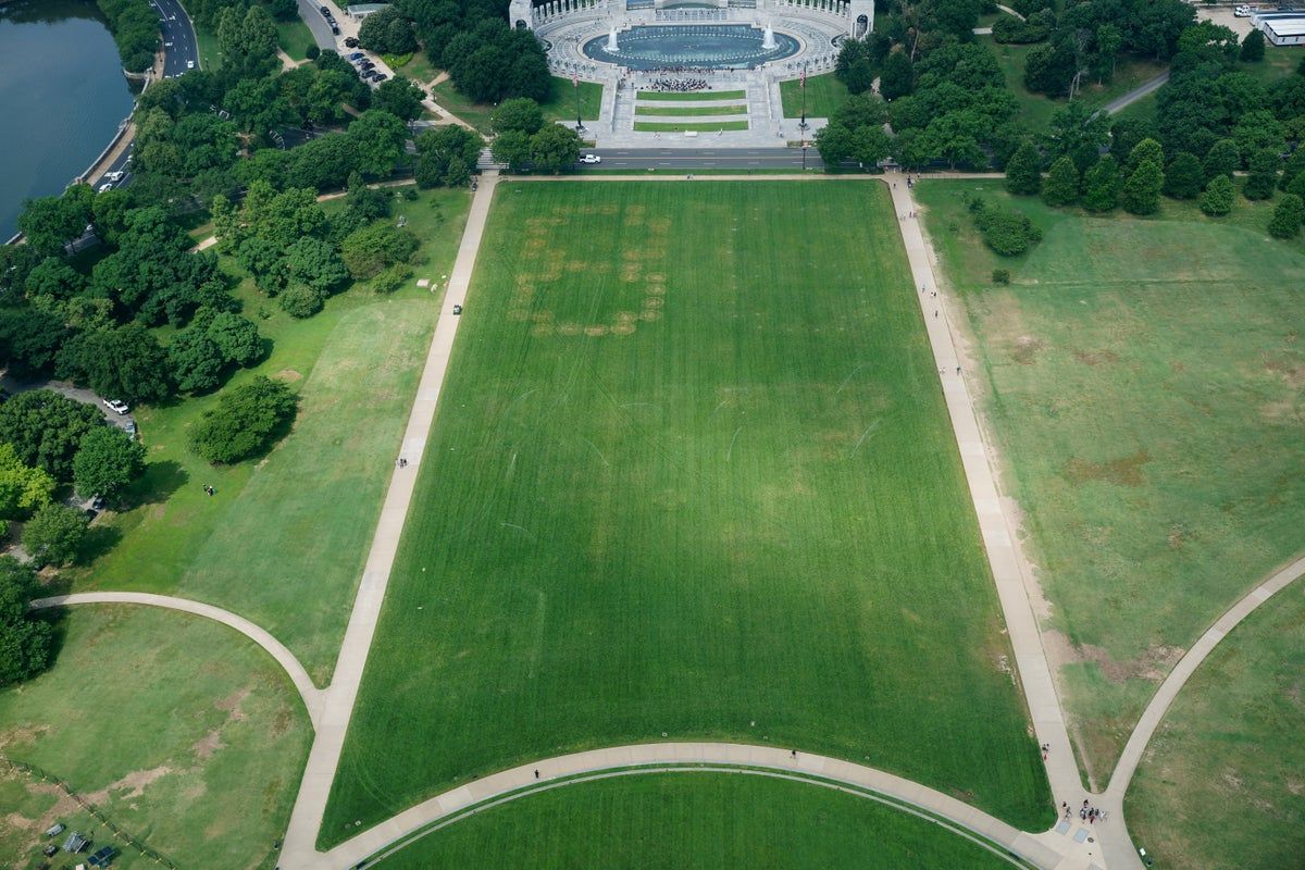 Giant ‘8647’ message left on the National Mall…