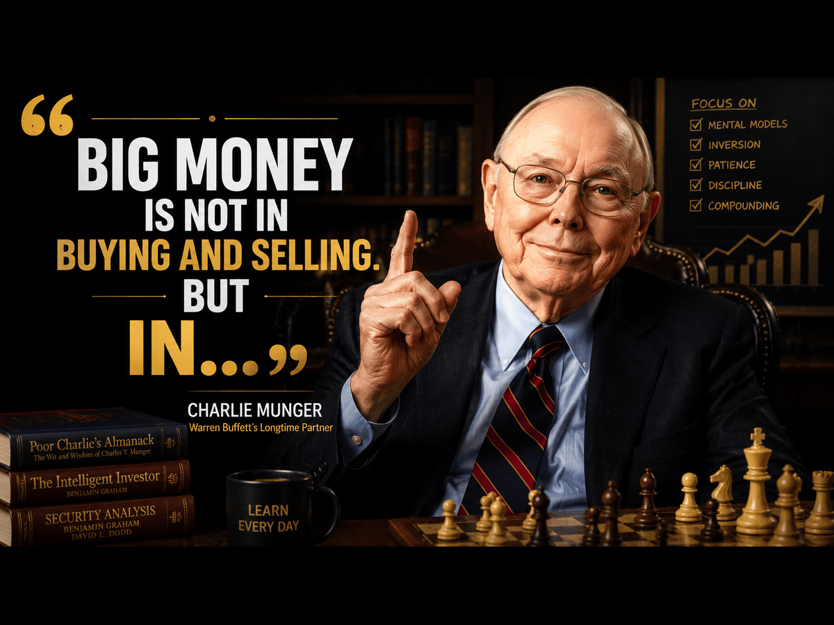 Wealth Wisdom of the day: ‘Big money is not in buying…
