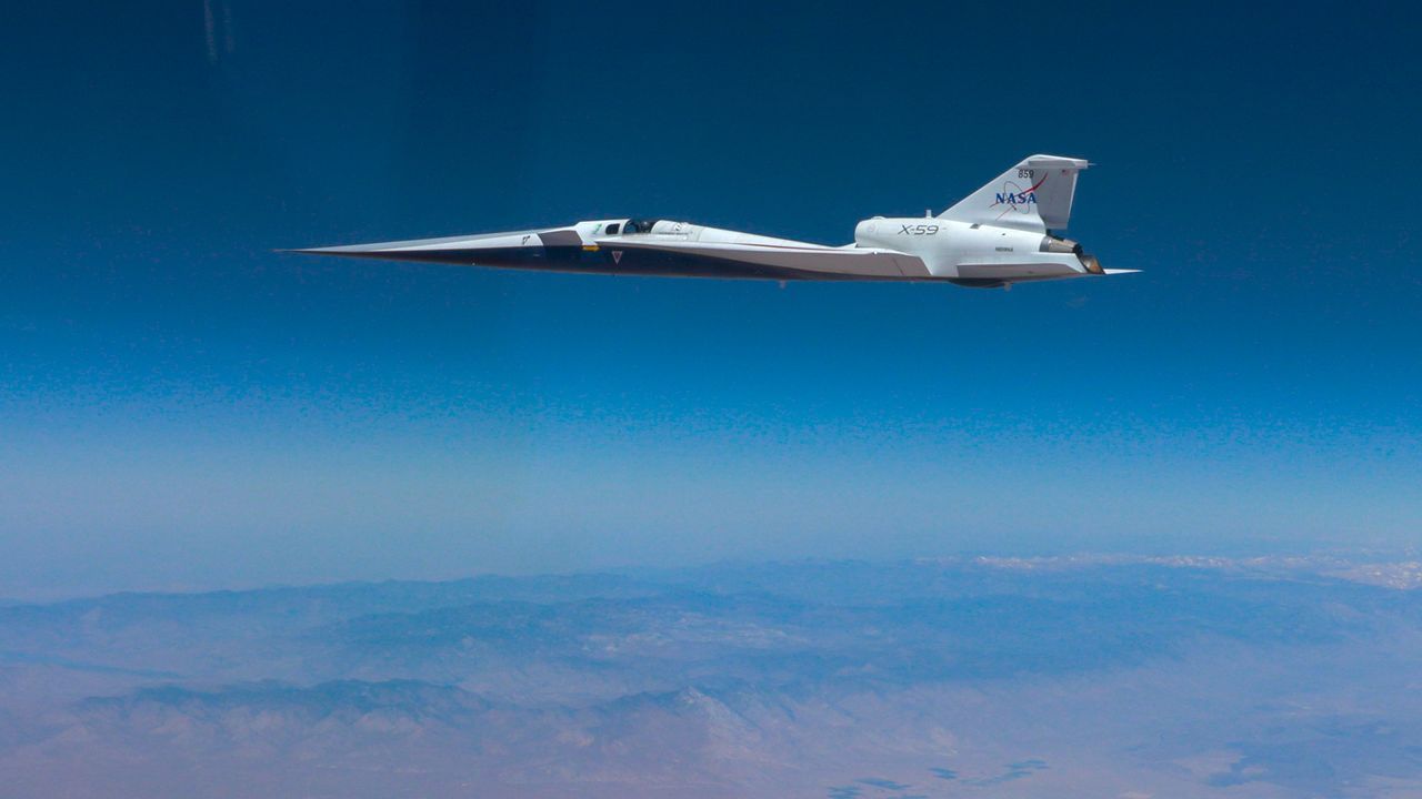 NASA's experimental X-59 jet breaks sound barrier for…