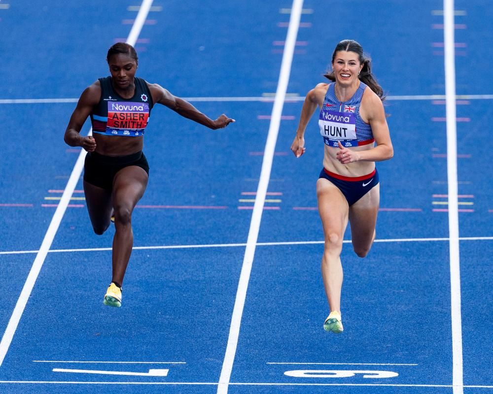 Amy Hunt beats Dina Asher-Smith to retain 100m crown…
