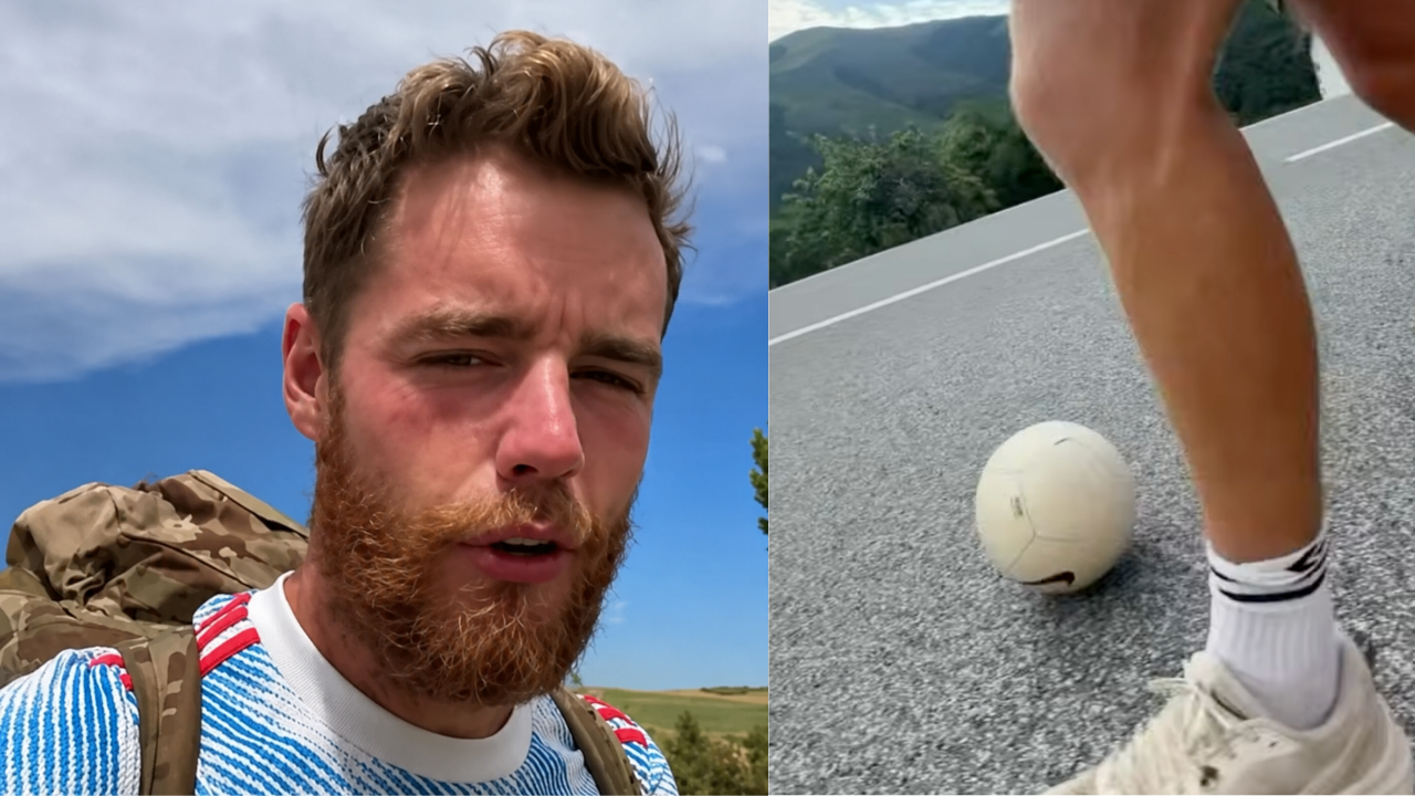 Honouring father's memory: British man is dribbling a…