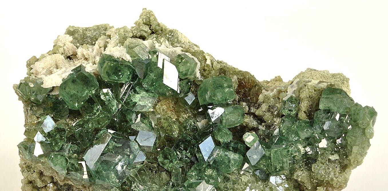We discovered a new rock type containing garnet inside…