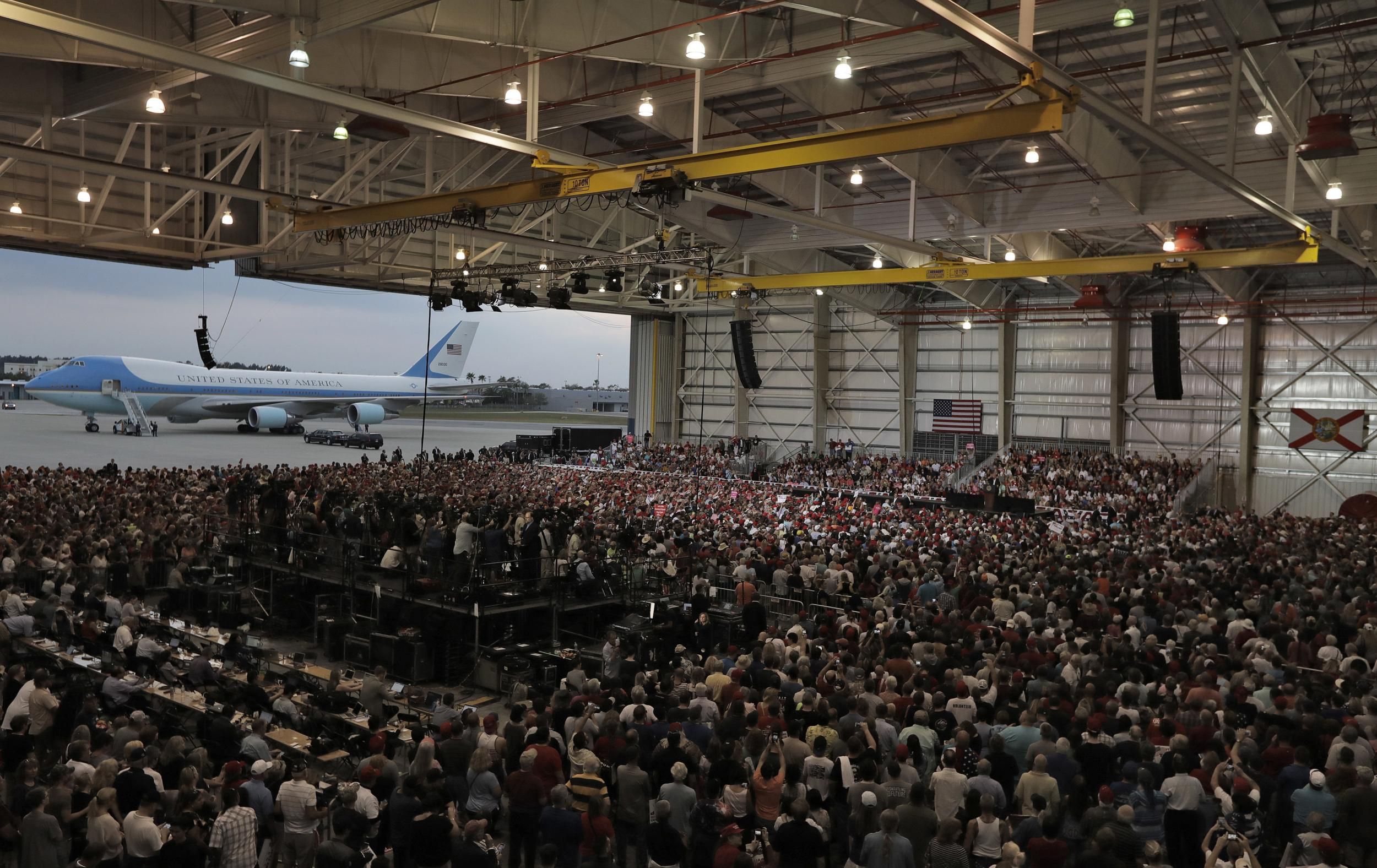 Donald Trump's first post-inauguration rally attracts…