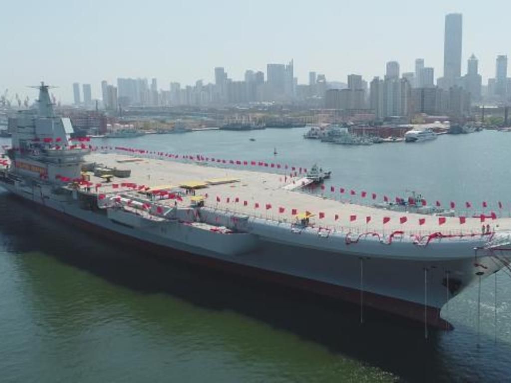 China's launches colossal new aircraft carrier