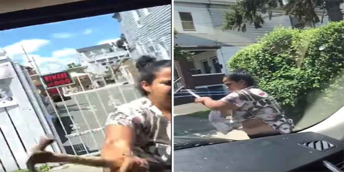 Terrifying video shows woman smashing ex-husband's car…