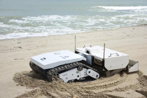 Beach cleaning robot prototype