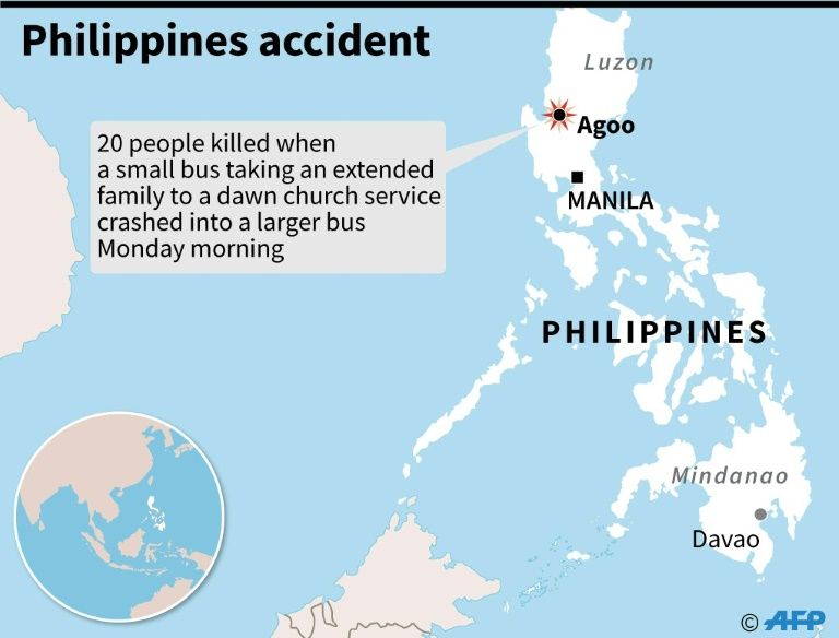 20 dead in Philippines bus crash on way to Christmas…
