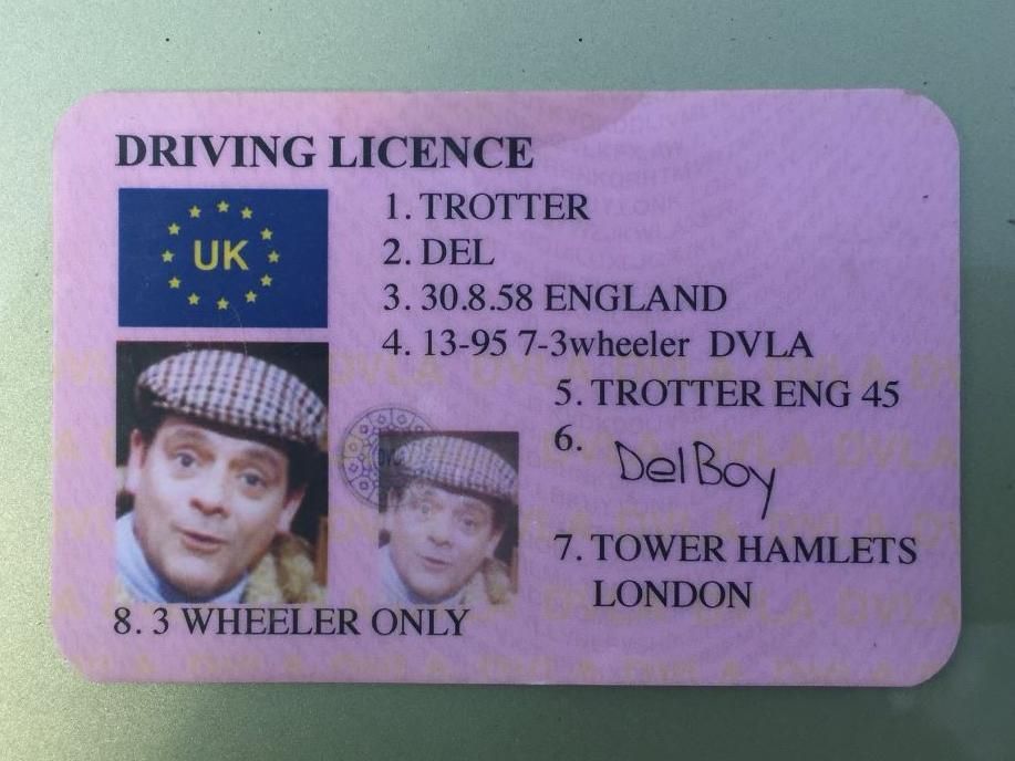 Police catch man using fake 'Del Boy' driving licence