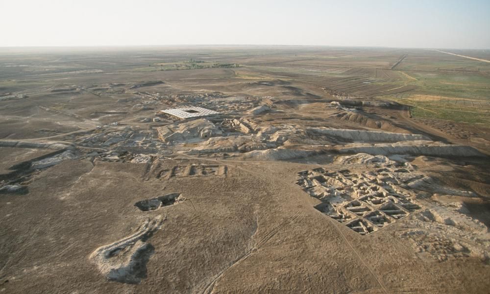 Destruction at the ancient site of Mari in Syria