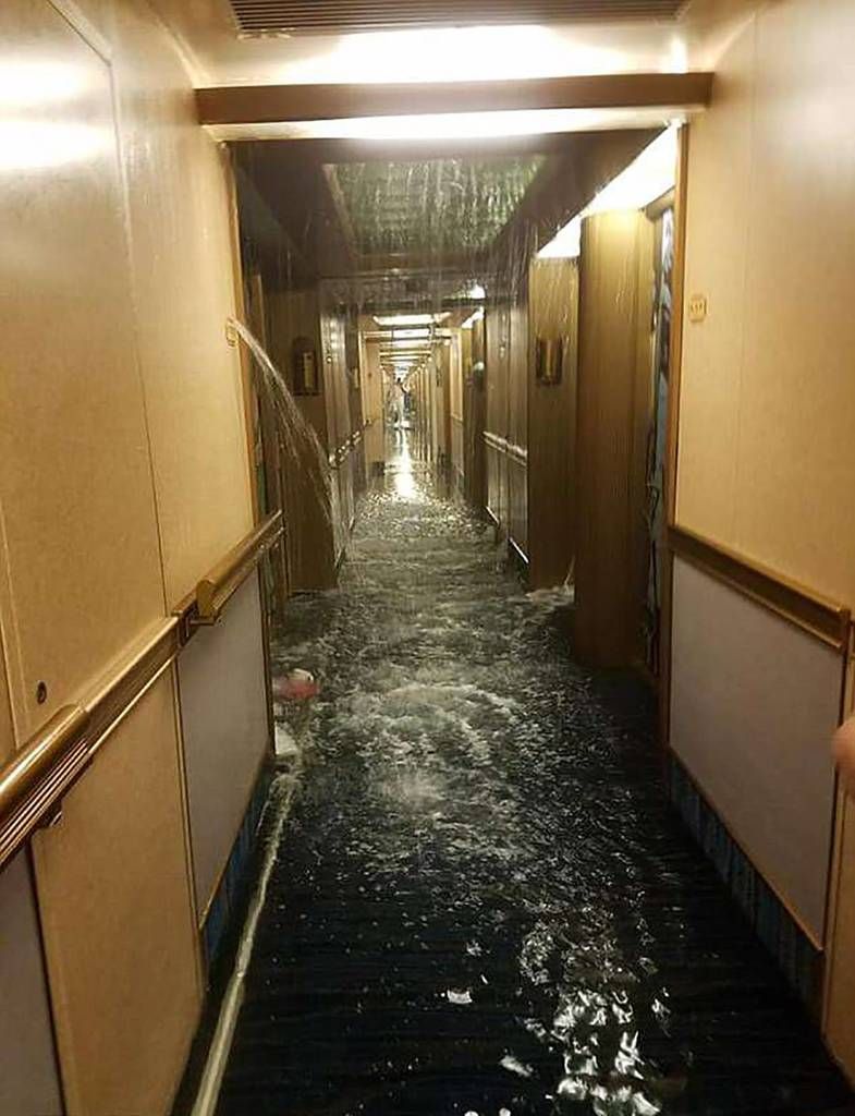 Carnival Cruise horror as water floods hallway