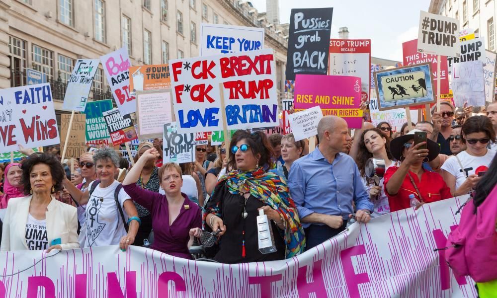 Women lead day of angry London protests against Donald…