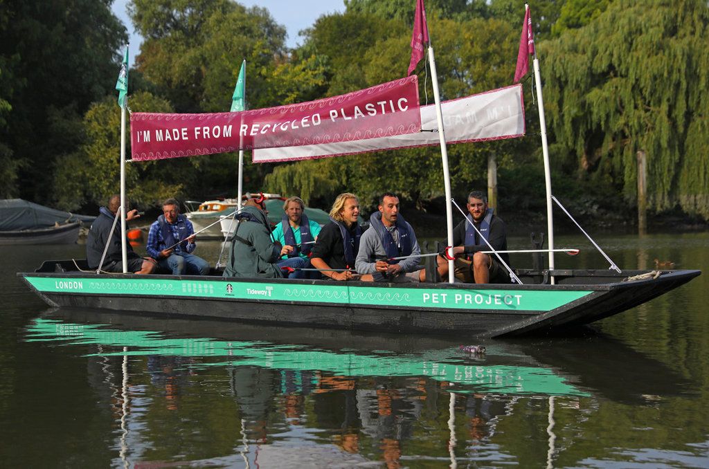 Campaigners launch UK boat made of recycled plastic…