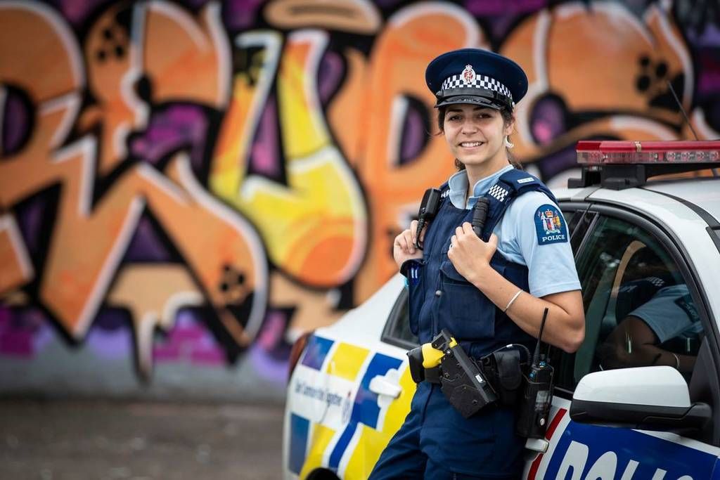 On the beat: New Auckland officer Sarah Harris opens…
