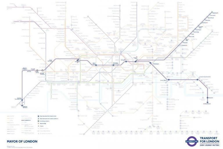 Unfinished Crossrail line printed in misleading map in…