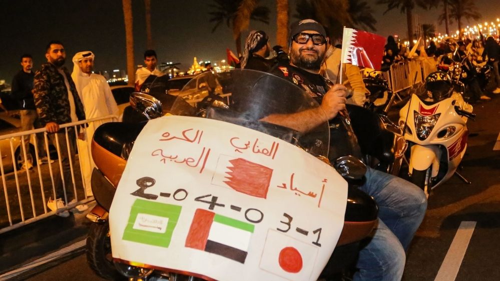 Triumphant Qatari football team celebrated for…