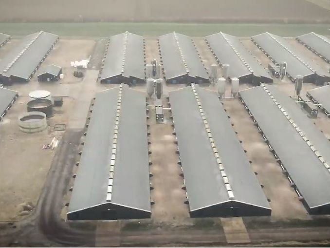 Drone footage shows spread and size of Britain's…