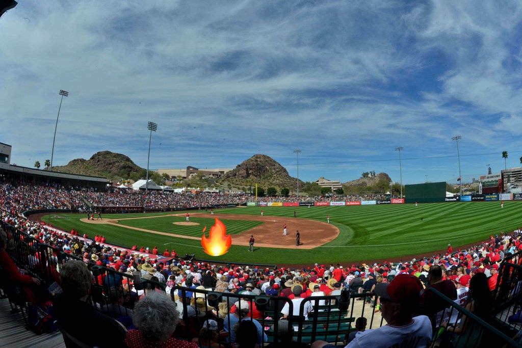 A fire broke out at the Angels’ spring training…