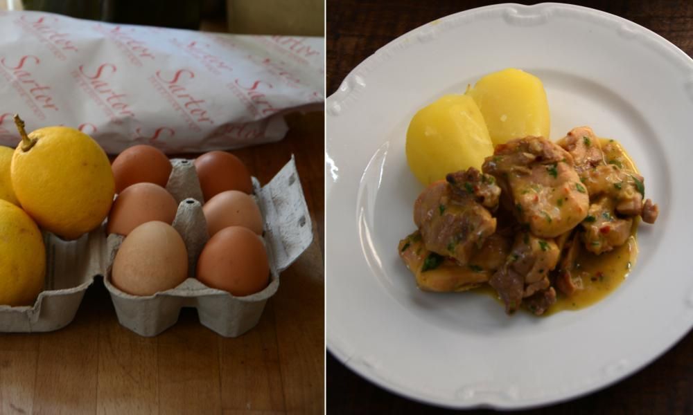 Rachel Roddy’s recipe for chicken with lemon and egg…