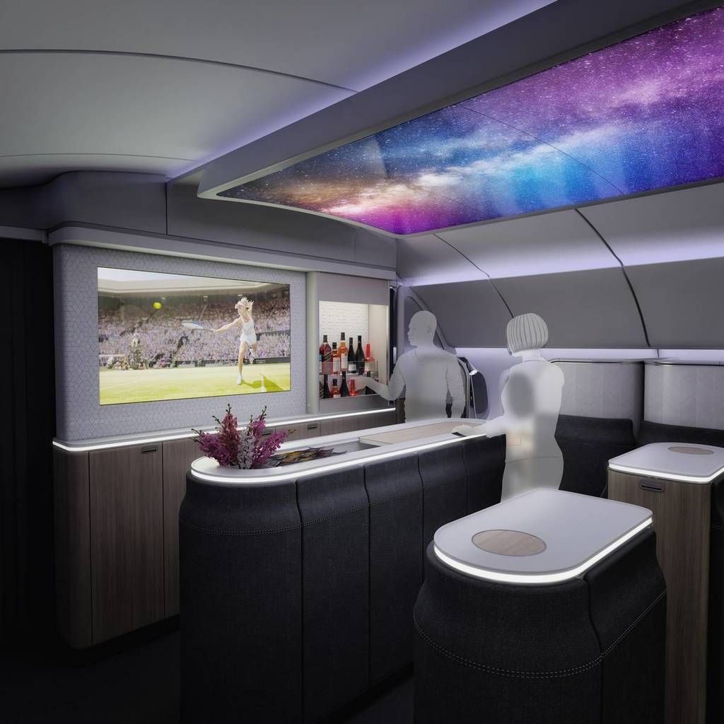 Inside the futuristic airplane cabins designed for…