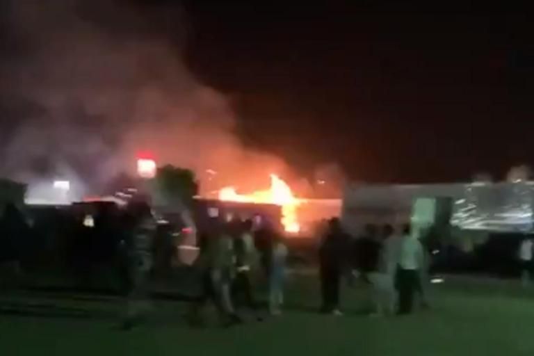 Coachella fire: 'Explosions' as blaze breaks out at…