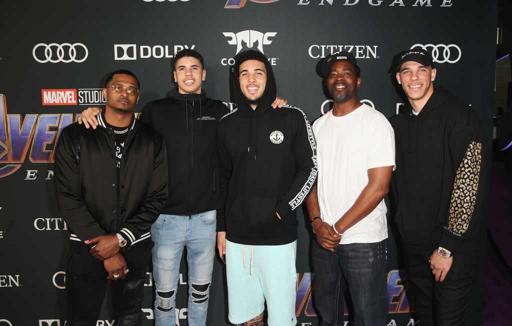 LOOK: Lonzo, LiAngelo, LaMelo Ball attend Avengers:…