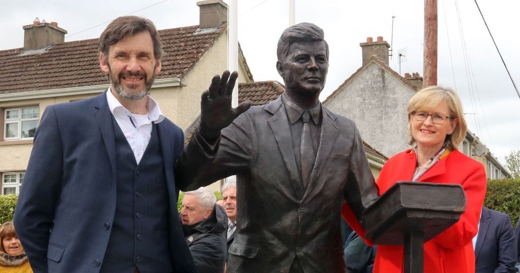 Life-sized bronze statue of JFK unveiled in Bruff Co…