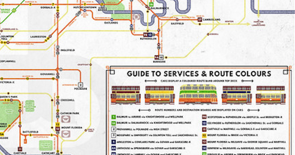 This stunning map shows just how big Glasgow's tram…