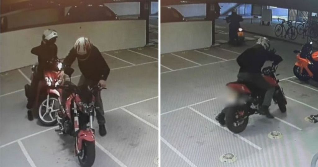 See how thieves steal a motorbike in seconds in…
