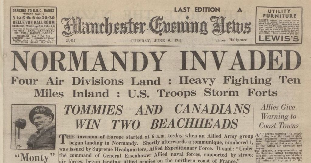How D-Day was reported in the M.E.N. 75 years ago