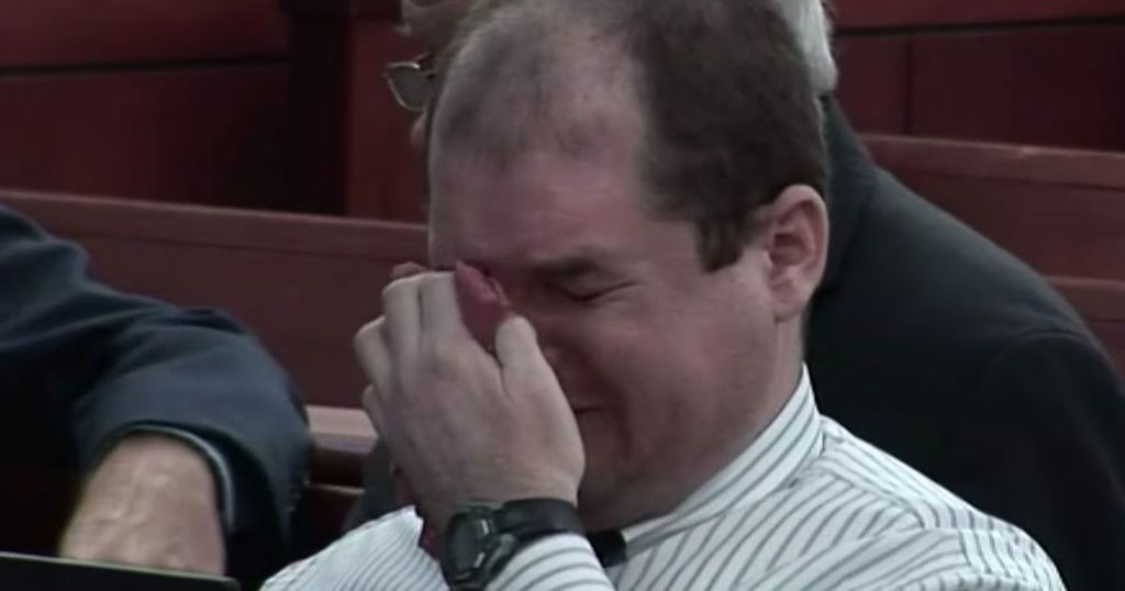 Dad who murdered his five children weeps as photos of…