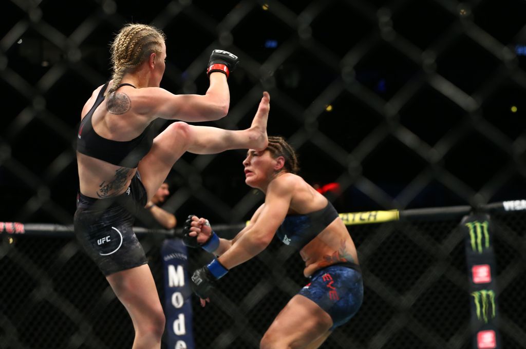 Valentina Shevchenko’s head-kick KO on Jessica Eye was…
