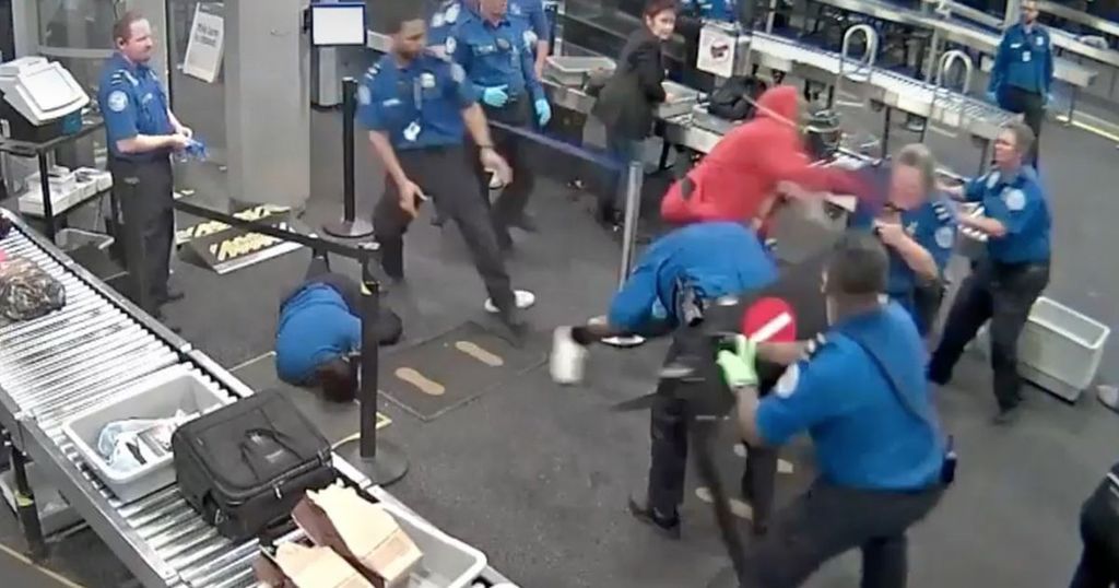 Man goes on violent rampage after running through…
