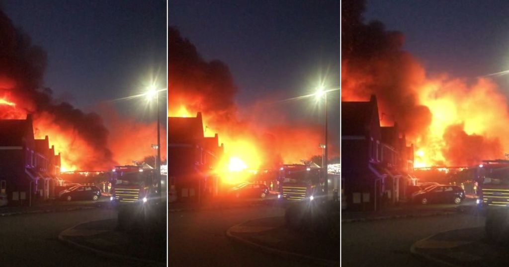 Terrifying moment huge explosion erupts from massive…