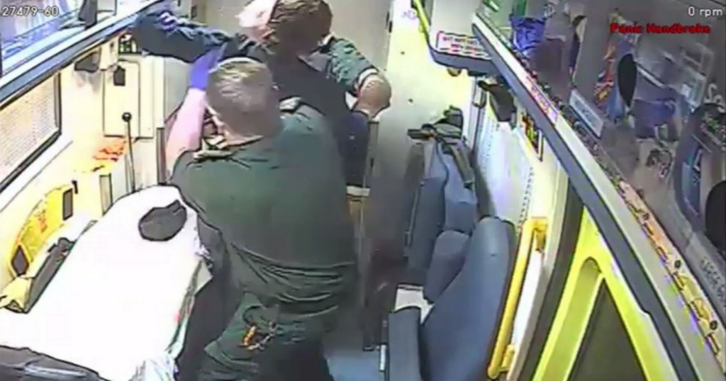 Shocking footage shows vicious assault on paramedics…