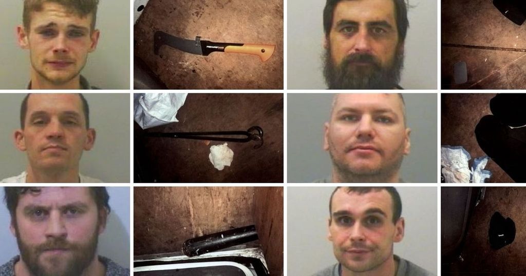 See the weapons seized from masked gang who took part…
