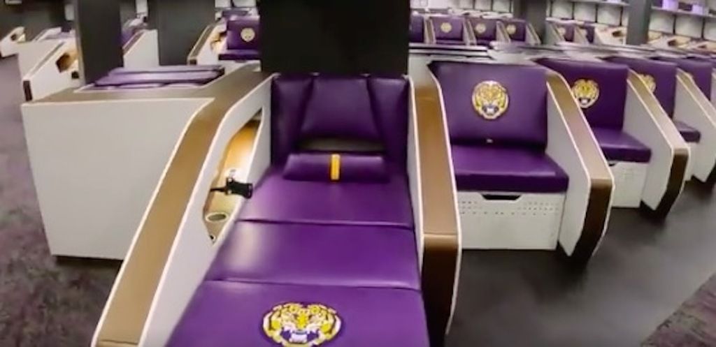 LSU’s ridiculous new football locker room has sleep…
