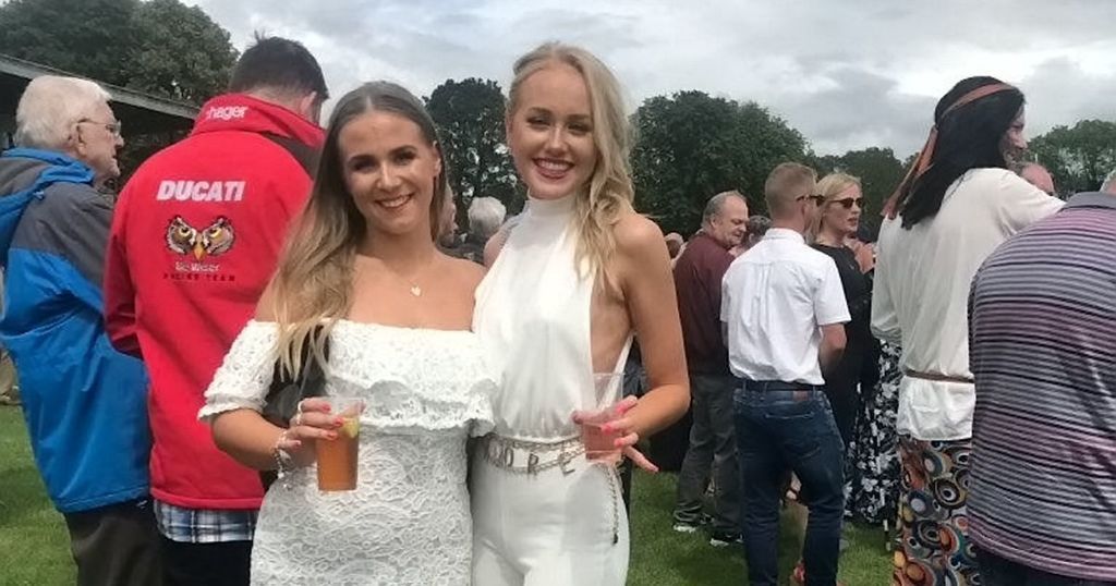 Racegoer who suffered a red wine spill on her white…