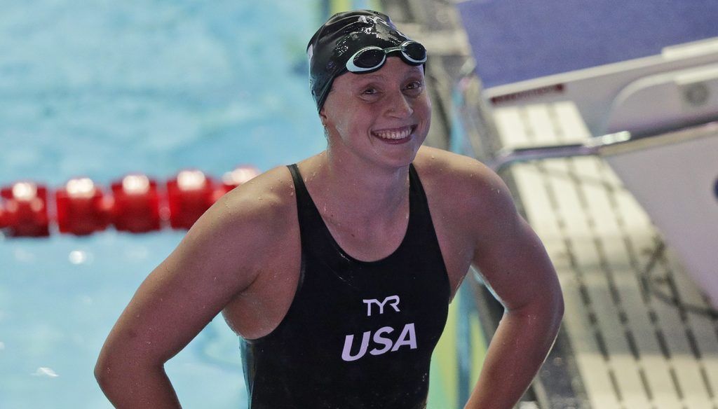 See Katie Ledecky’s incredible comeback swim at world…