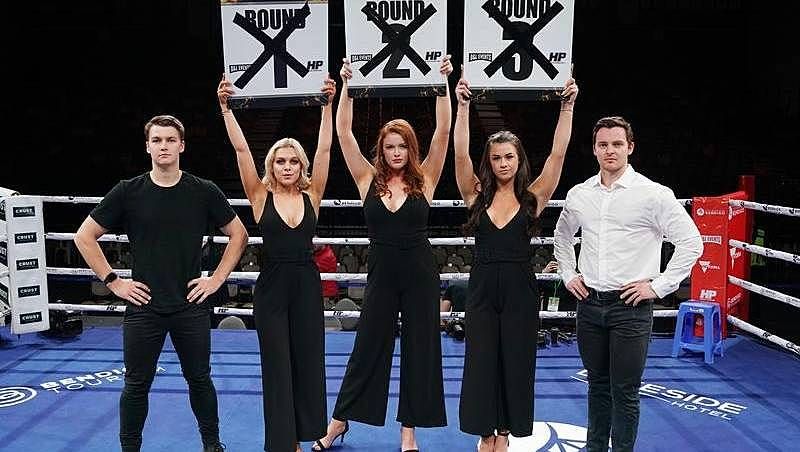 Men replace women in boxing ring card job
